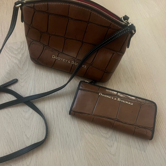 Dooney & Bourke | Bags | Dooney Bourke Denison Ruby Crocembossed Bag ...